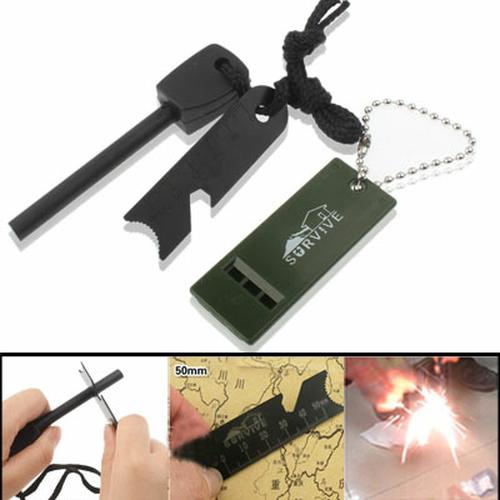 Jual Pemantik api starter fire survival flintstone whistle peluit ...