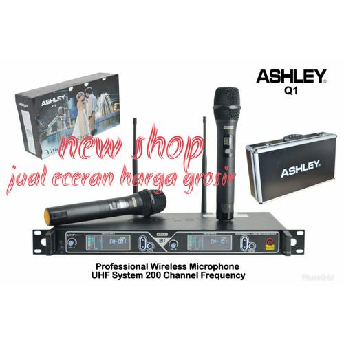 Jual mic ASHLEY Q1 wireless microphone UHF multi channel - Jakarta ...