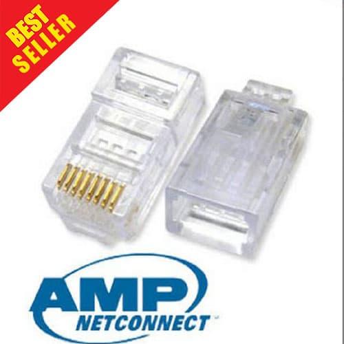 Jual ORIGINAL Konektor AMP Rj45 Cat5e 50pcs / Connector AMP RJ 45 ...