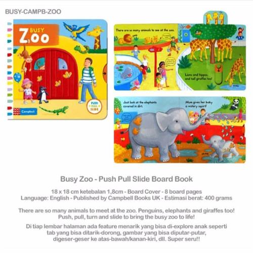 Jual Busy Zoo Board Book Push Pull Slide - Jakarta Barat - Mini Me ...