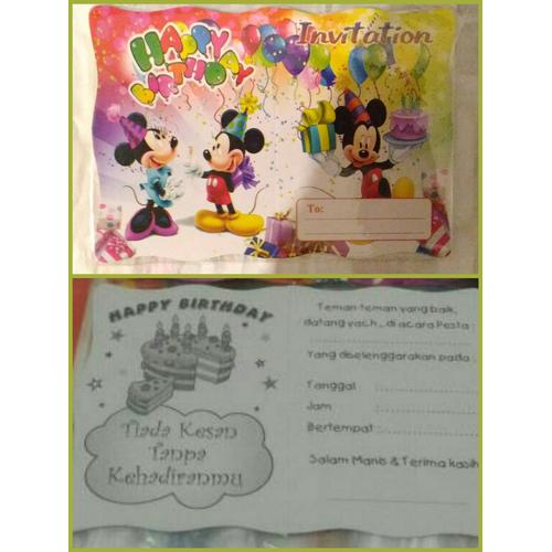 Jual Kartu Undangan Ulang Tahun Mickey Minnie Mouse - Kab. Tangerang ...