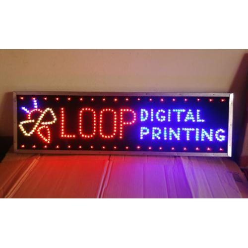 Jual tulisan lampu led outdor / led sign loop digital printing by ...