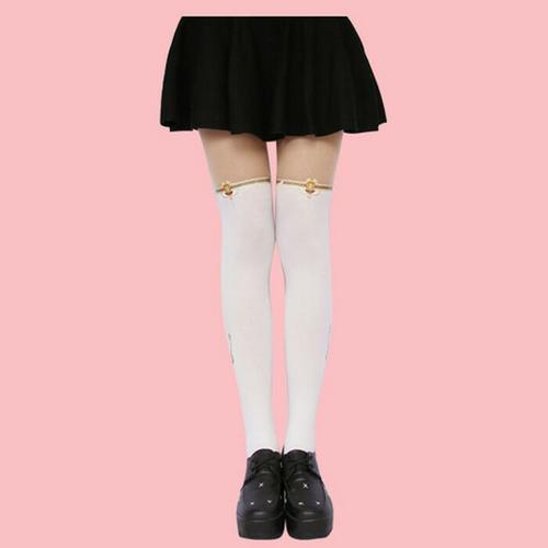 Jual PANTYHOSE 2 TONE WHITE KAWAII/KAOS KAKI /LEGING/COSPLAY /OVERKNEE ...