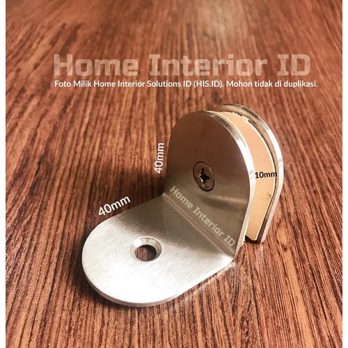 Jual Glass Clip Connector / Glas to Wall / Penjepit kaca Stainless Oval ...