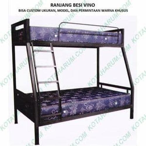 Jual ranjang tingkat bed besi susun asrama mess 1 2 orang no 3/4 4/3 90 ...