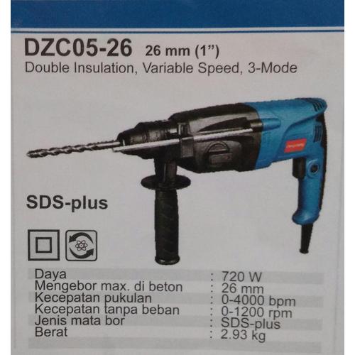 Jual Dongcheng Rotary Hammer 26mm DZC05-26 720W - Jakarta Barat ...