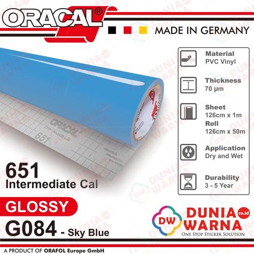 Jual Oracal 651 084 Sky Blue Gloss/Matte(Doff) Meteran - GLOSS ...