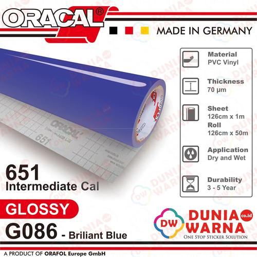 Jual Oracal 651 086 Brilliant Blue Gloss/Matte(Doff) Meteran - MATT ...