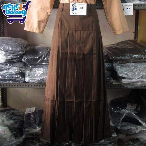 Jual Rok Panjang Rempel Bawah Pinggang Coklat Seragam Pramuka SMP SMA ...