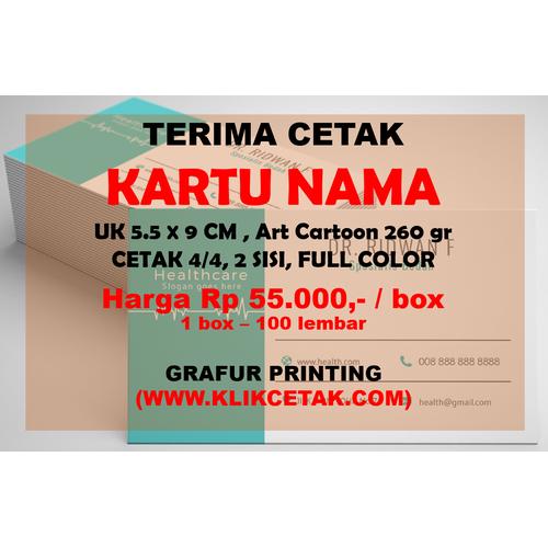 Jual Cetak KARTU NAMA, AC260, 2 sisi - FREE TEMPLATE - Jakarta Barat ...
