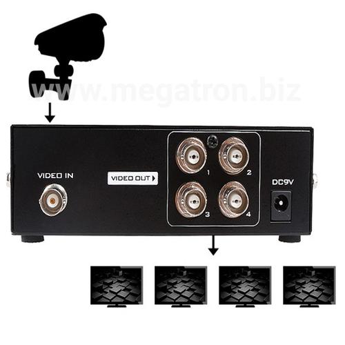 Jual CCTV Video Distributor amplifier 1 input - 4 output (BNC konektor ...