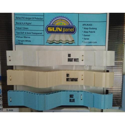 Jual ATAP UPVC SUNPANEL 12mm lebar efektif 770 SEMI TRANS [cream] UK. 5 ...
