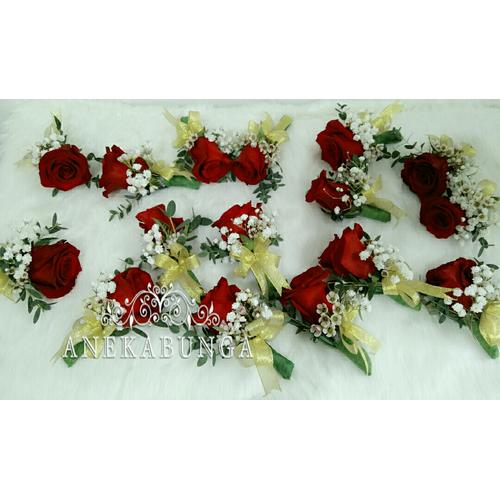 Jual 16 Bunga Korsase Pernikahan Asli corsage Jas wedding flower tangan ...