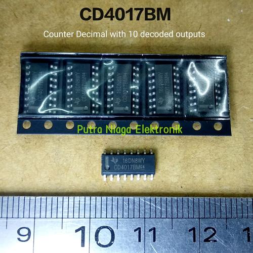 Jual ic CD4017BM SMD Cmos CD4017 Counter with 10 decoded outputs 4017 ...