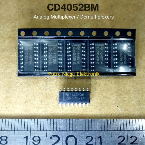 Jual ic CD4052BM SMD Cmos Analog Multiplexer / Demultiplexer CD4052 ...