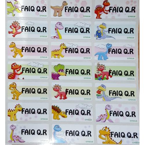 Jual label nama DINOSAURUS DINOSAURS T-REX UKURAN S DAN M - M isi 21 ...