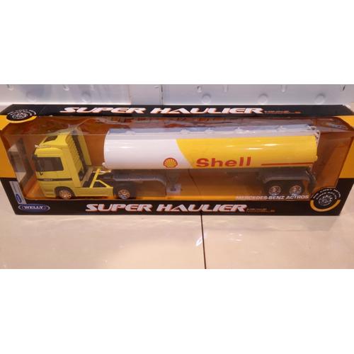 Jual Diecast welly super hauler mercedes- benz actros / miniatur shell ...