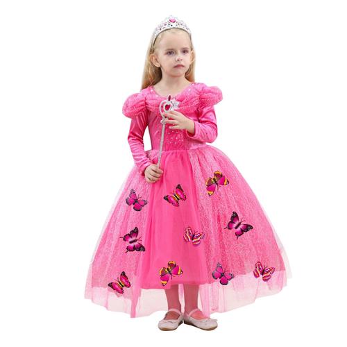 Jual Dress Baju Kostum Gaun Princess Putri Cinderella Pink Tangan ...