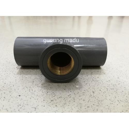 Jual TEE DRAT DALAM KUNINGAN 1/2" T DRAT TDD KUNINGAN 1/2 INCH PVC ...