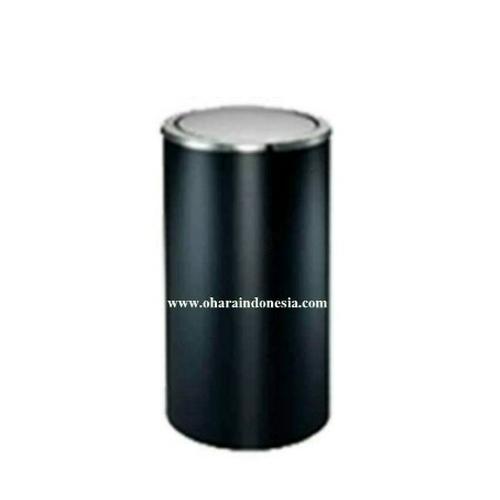 Jual DUSTBIN SWING STAINLESS COLOR / TEMPAT SAMPAH SWING HITAM DOFF ...