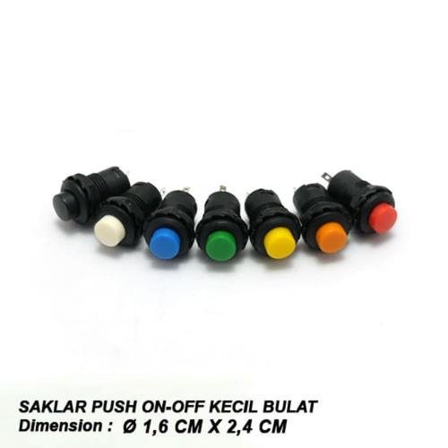 Jual Saklar Push ON OFF Push Button Tombol Bulat Kecil - Putih - Kota ...