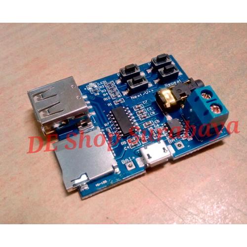 Jual Modul MP3 Player USB microSD memory Card dengan speaker out - Kota ...