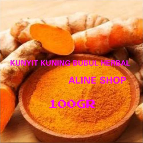 Jual Bubuk-Serbuk Kunyit Kunir Kuning Asli Tanpa Campuran 100gr ...