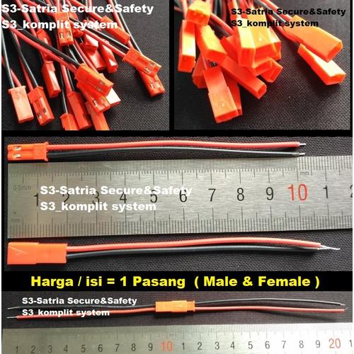 Jual Kabel JST Merah Hitam 2 Pin Motor RC Li-Po Battery Male Female ...