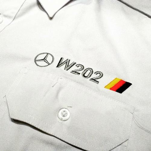 Jual baju kemeja W202 Mercedes-Benz mercy - Putih, bordir depan - Kota ...