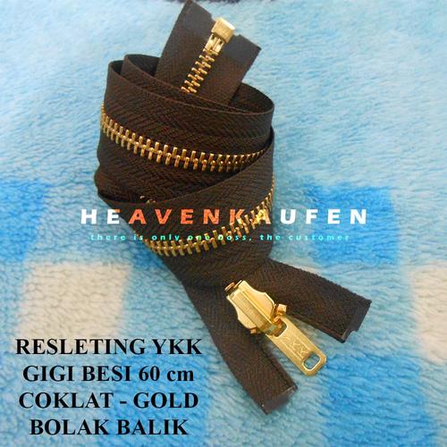 Jual Resleting Jaket Gigi Besi YKK Coklat - Gold 60 cm Bolak Balik - Kota Malang - Heaven Kaufen ...