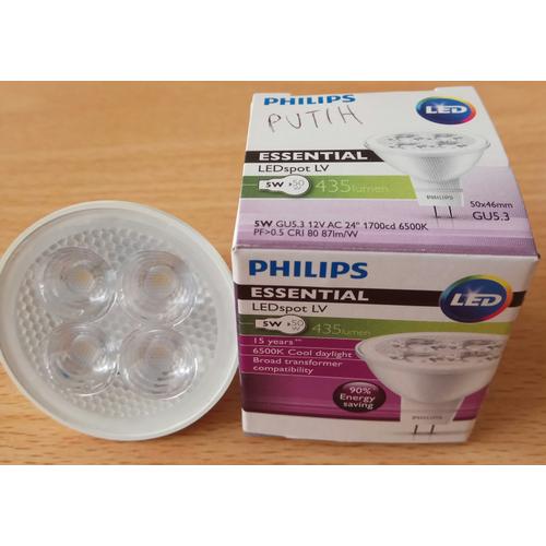 Jual lampu halogen led 5w 5watt philips 12 volt sorot MR16 tusuk putih ...