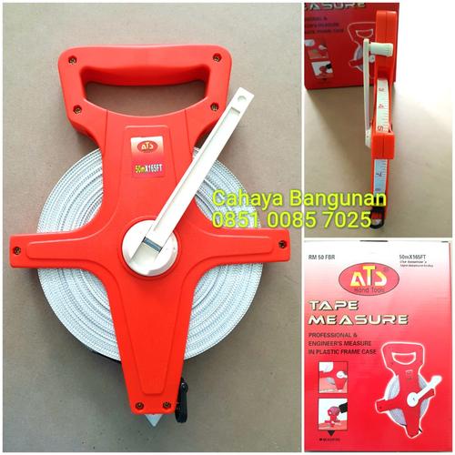 Jual Meteran Rol Roll Gulung Tanam Tancap Tanah Tape Measure 50m 50 m ...