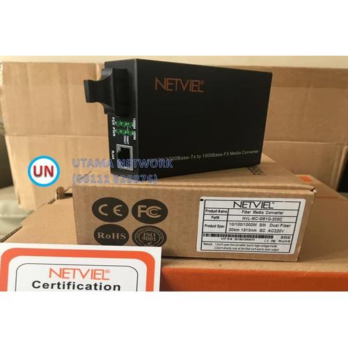 Jual Netviel Media Converter 1Gb SingleMode 20 Km SC - Jakarta Pusat ...