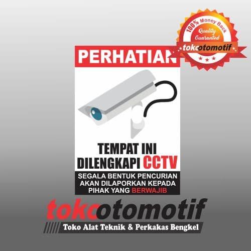 Jual Sticker Safety Sign K3 Area Diawasi CCTV / Tempat Ini Dilengkapi ...