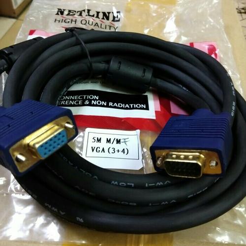 Jual Kabel VGA 5 Meter Male to Female Gold Plated Netline - Jakarta Pusat - OBREN SHOP | Tokopedia