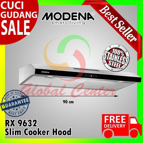 Jual Slim Hood Modena RX 9632 - Stainless Cooker Hood Modena 90 Cm FREE ...