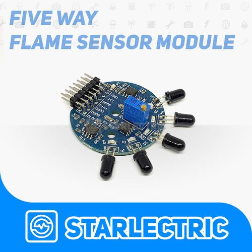 Jual Five 5 Way Flame Sensor Api 5 Channel Sensor Arduino robot ...