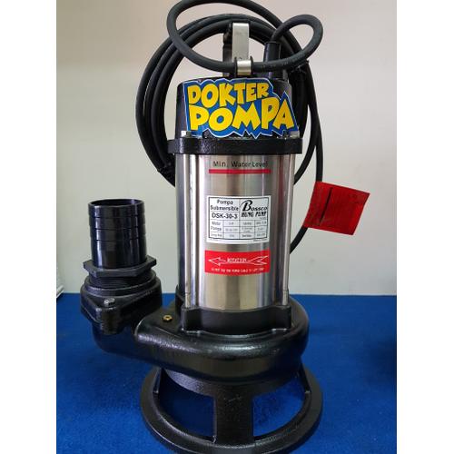 Jual BOSSCO SEWAGE CUTTER PUMP 3HP DSK - 30-3 3 PHASE, POMPA CELUP AIR ...