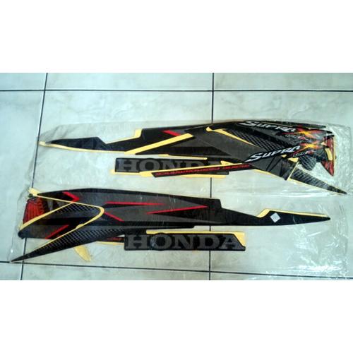 Jual lis body/ striping / stiker honda supra x 125 R cw 2007 hitam ...