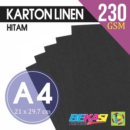 Jual Kertas Karton Linen Hitam A4 size (Black Linen Paper) - Kota ...