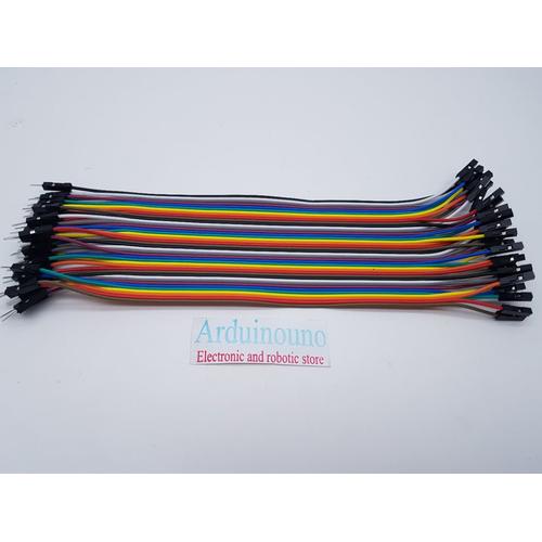 Jual kabel jumper arduino 20cm male to female 40pin 40p pelangi rainbow ...