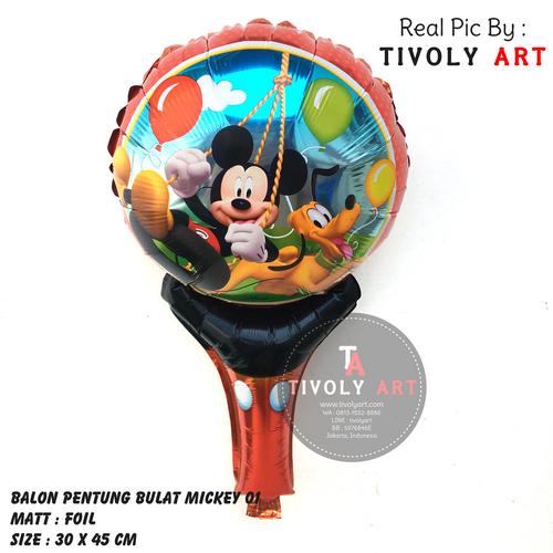 Jual Balon Pentung Bulat Mickey 01 / Balon Tongkat / Balon Karakter ...