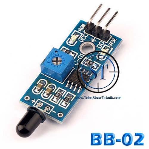 Jual Kit Sensor Api Deteksi Kebakaran dgn Modul Penerima inframerah BB ...