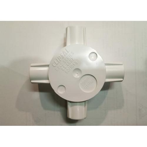 Jual T Dus / T Dos / T-Dus Cabang 4 20mm Warna Putih Plus Skrup Clipsal ...