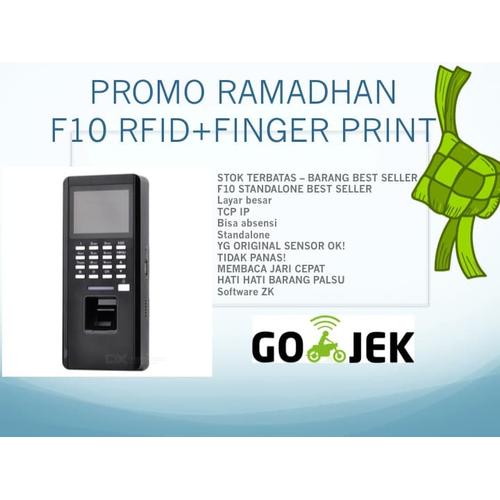 Jual MESIN F10 new model RFID - Fingerprint - Standalone - bisa absensi ...