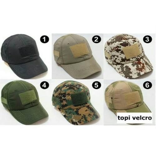 Jual Topi Army Tactical / Topi Velcro / Topi Lapangan / Topi Militer ...