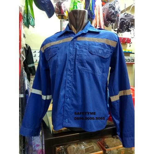 Jual Baju Kerja Safety / Baju Proyek / Seragam Safety / Twins / Biru ...