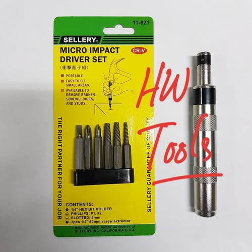 Jual OBENG TAP BALIK / KETOK MINI / MICRO IMPACT DRIVER SET 11-621 ...