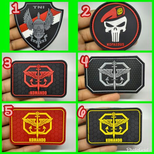 Jual patch rubber komando merah - rubber patch tactical - Kota Medan ...