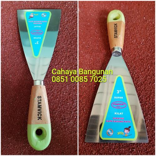 Jual SCRAP Scraper Kape Kapi Kapek Kerok Cat Stamvick 3Inch 3" Inc Inch ...